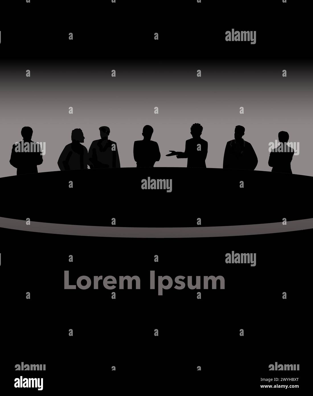 A generic corporate business meeting of the board of directors is seen ...