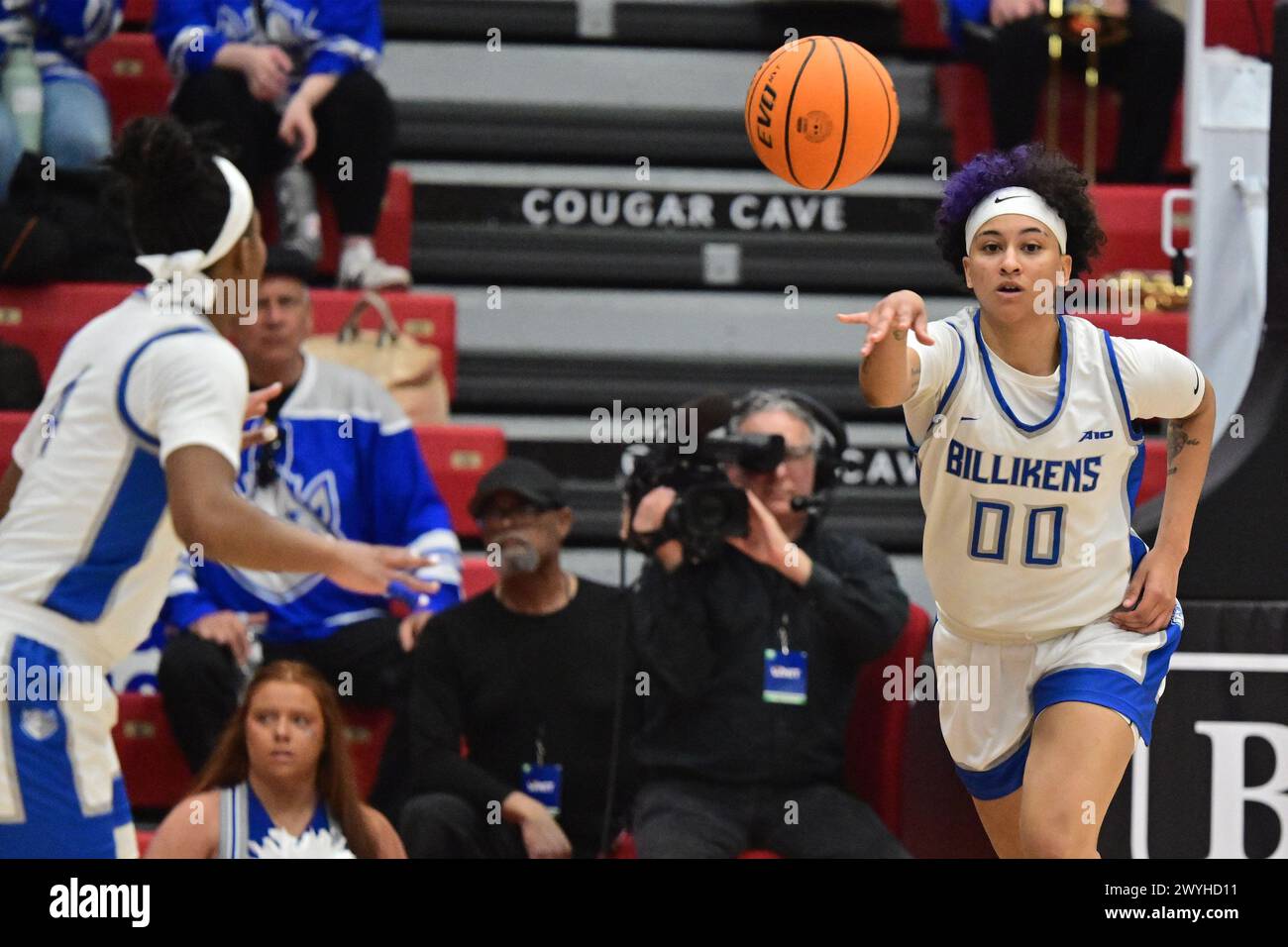 Edwardsville, USA. 06th Apr, 2024. Saint Louis Billikens guard Kyla ...