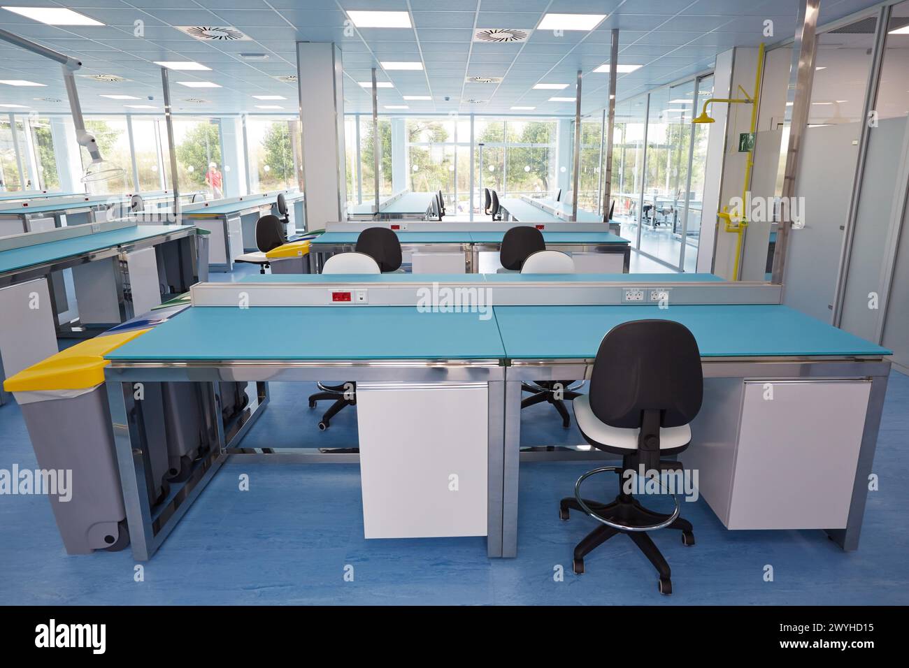 Bio pharmaceutical laboratory. Empty chemical laboratory. Barcelona ...