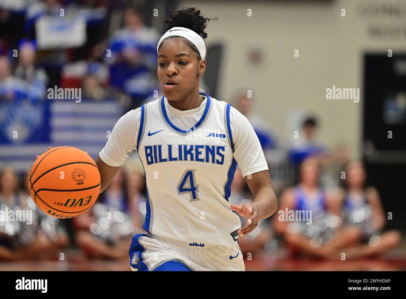 Edwardsville, USA. 06th Apr, 2024. Saint Louis Billikens guard Kennedy ...