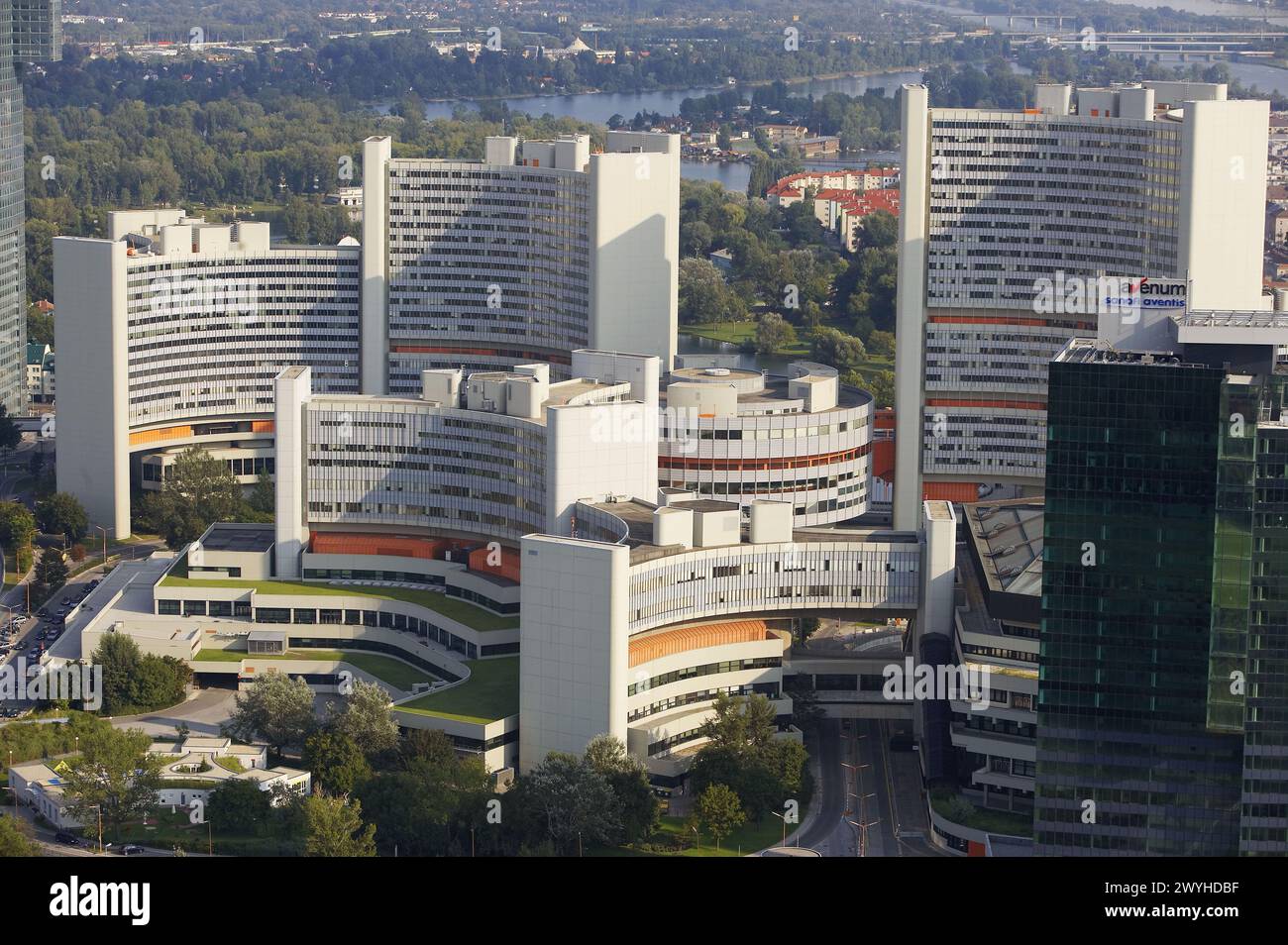 Vienna International Centre (VIC) aka UNO City, campus and building ...