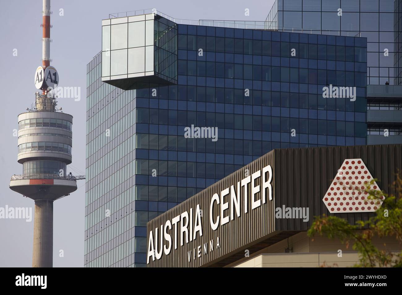 Donauturm (Danube Tower), Vienna International Centre (VIC) aka UNO ...