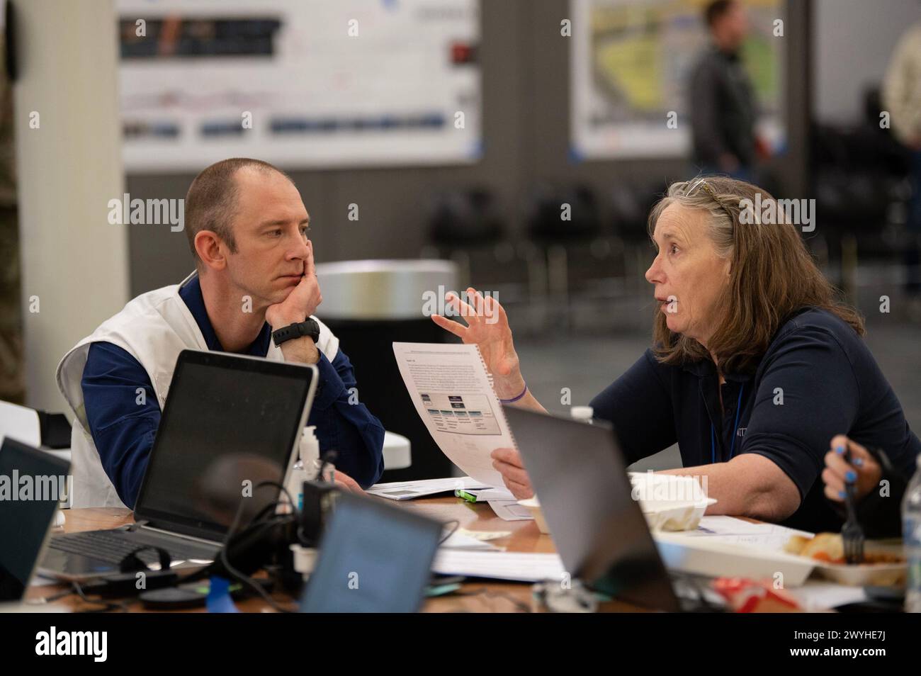 Key Bridge Response 2024 responding personnel collaborate, April 3 ...