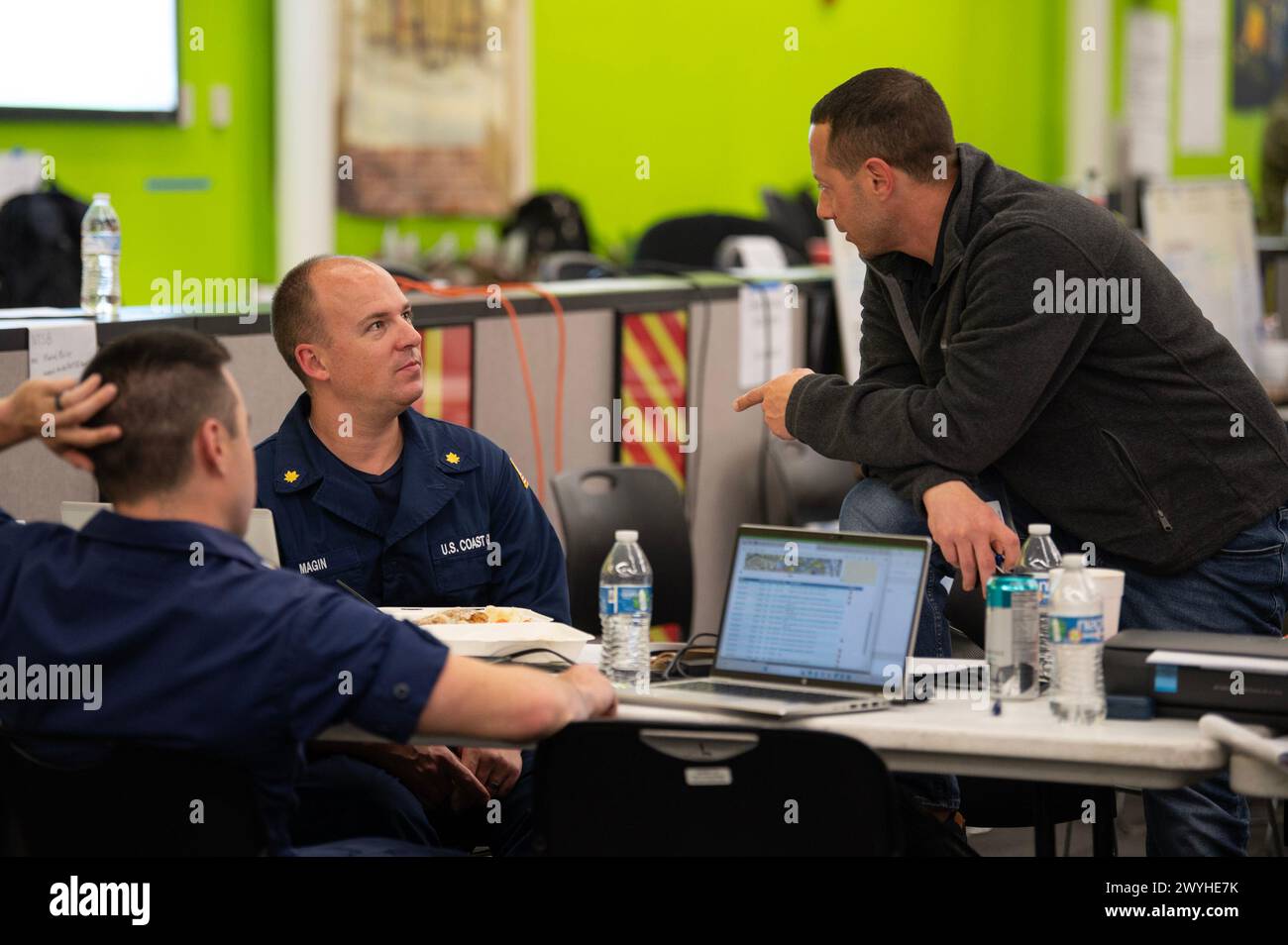 U.S. Coast Guard members collaborate April 3, 2024, during the Francis ...