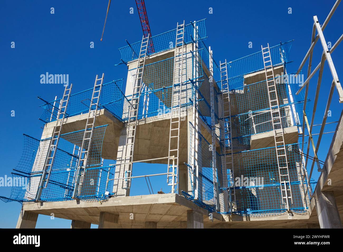 Construction of detached house. Security System Work RESA. Protection ...