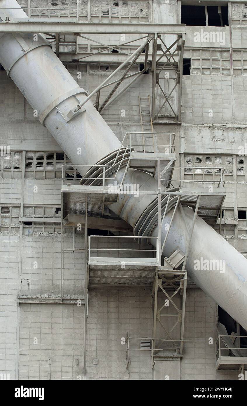 Tubes of cement factory hi-res stock photography and images - Alamy