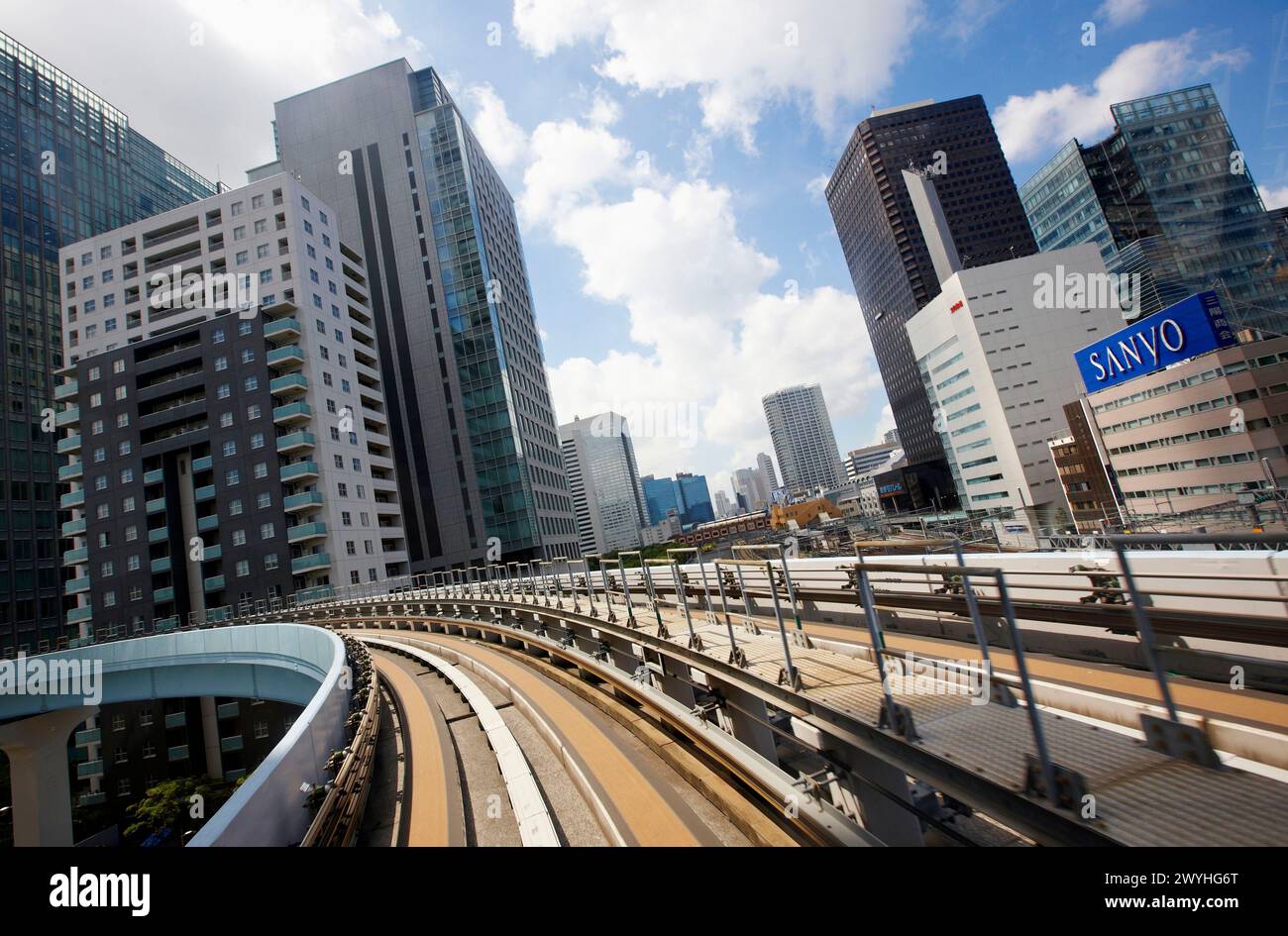 Yurikamome line, Monorail train, Tokyo, Japan Stock Photo - Alamy