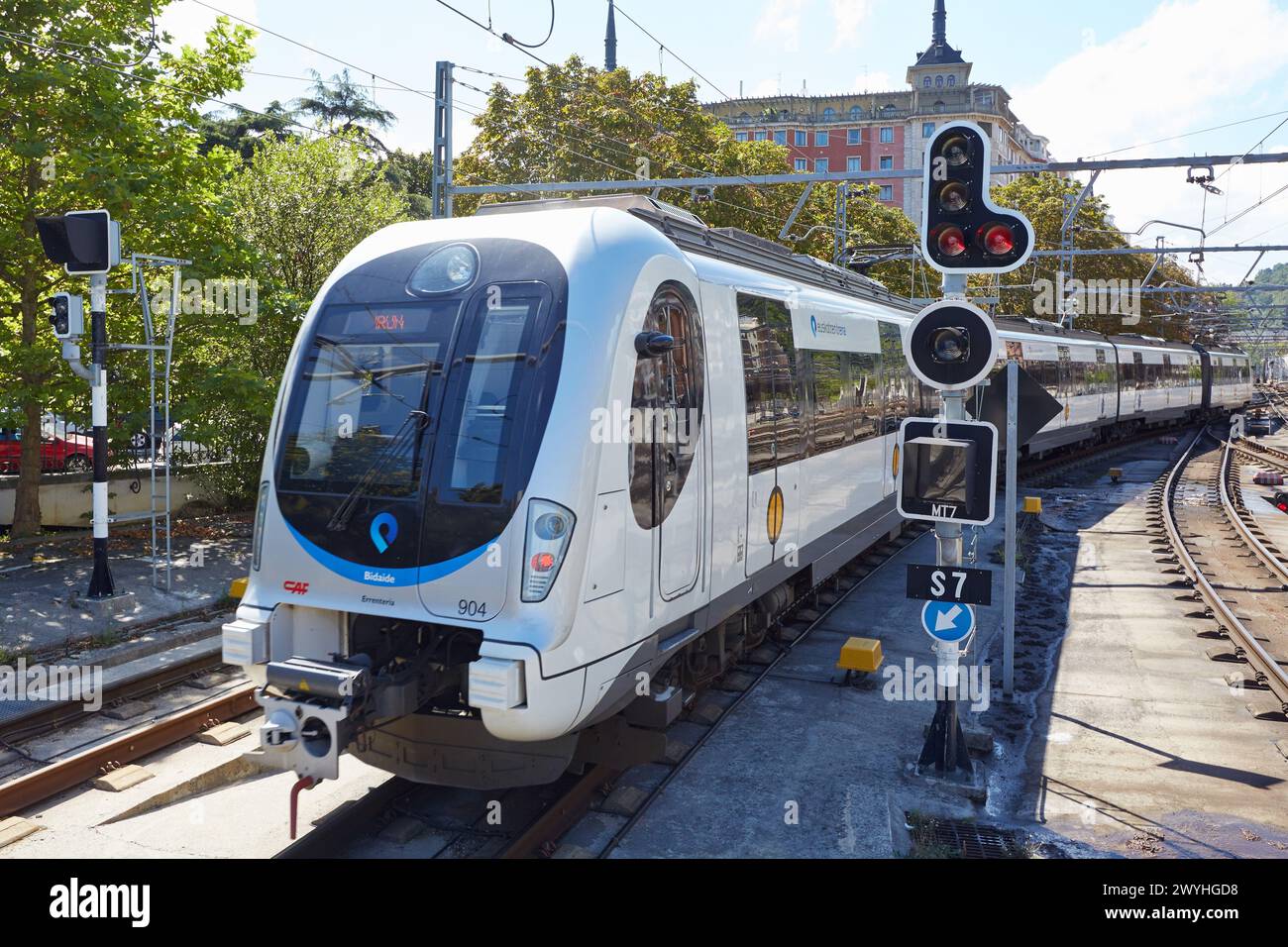 Trains. Commuter Train Station. Euskotren. Easo Square. Donostia. San ...