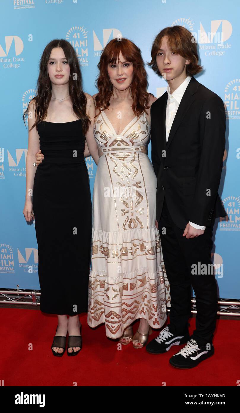 MIAMI, FLORIDA - APRIL 06: (L-R) Adele Gianopoulos, Molly Ringwald, and ...