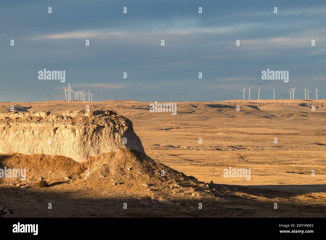 Wind Turbines actively generate electricity on the National Grasslands ...