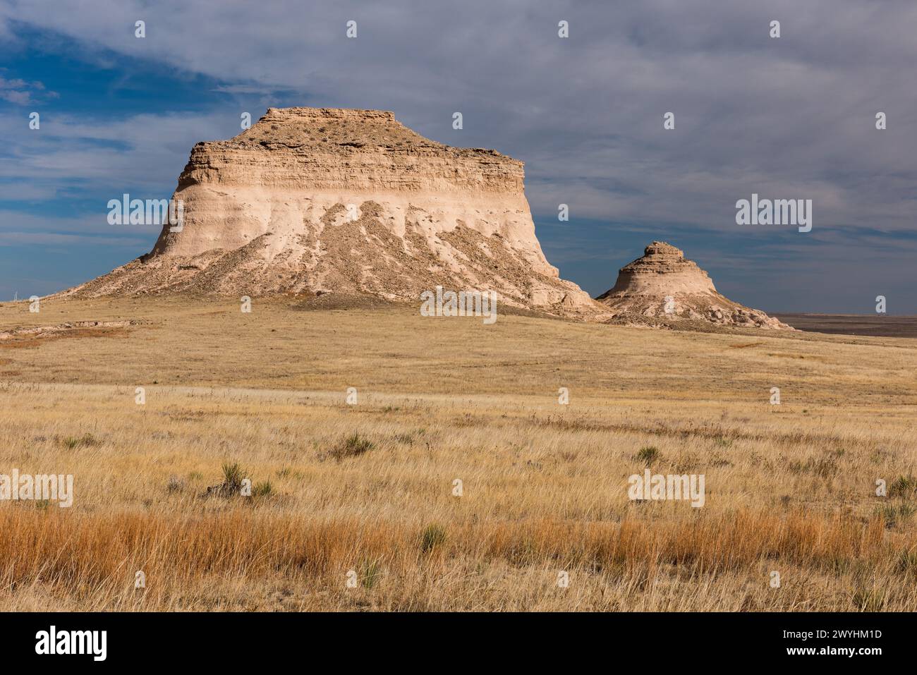 The Pawnee Buttes are located on the surrounding plains of Weld County ...