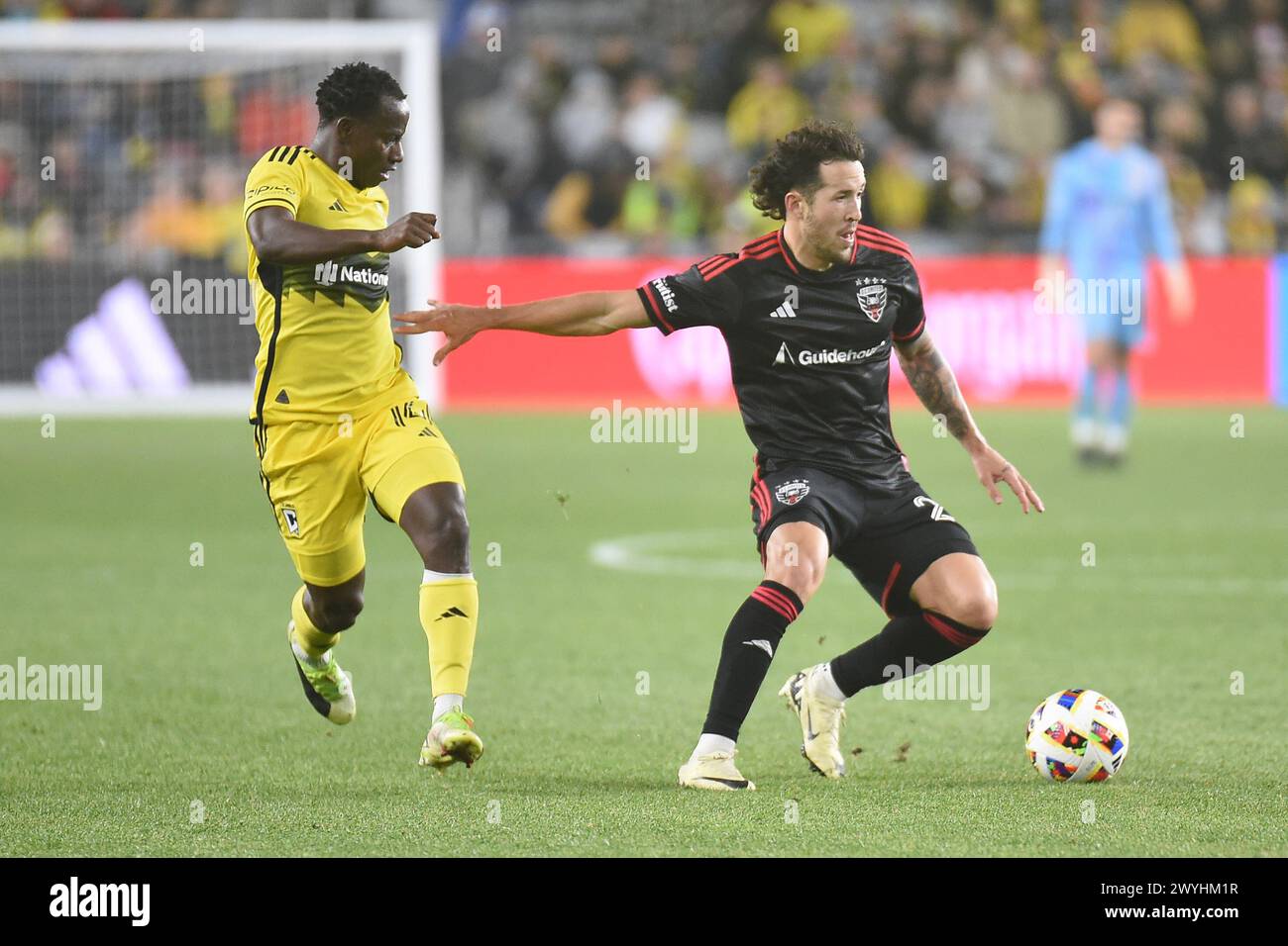 April 6, 2024: D.C. United defender Aaron Herrera (22) handles the ball ...