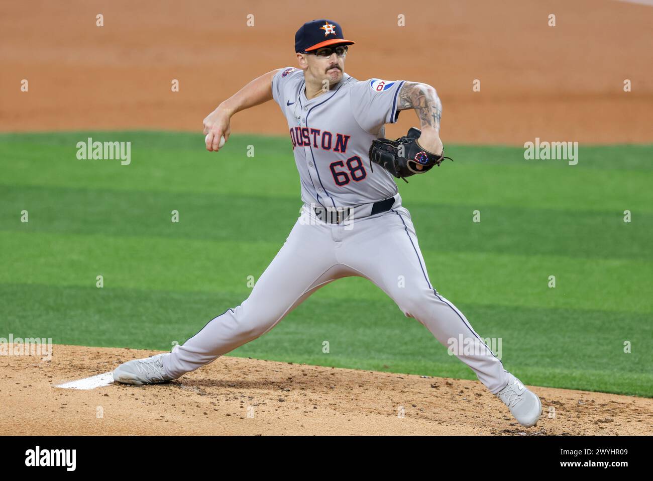 April 6, 2024: Houston Astros pitcher J.P. France (68) delivers a pitch ...