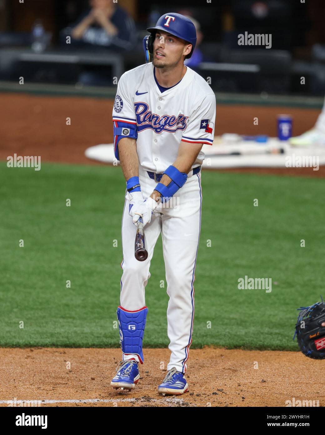 Arlington, Texas, USA. 6th Apr, 2024. Texas Rangers outfielder Evan ...