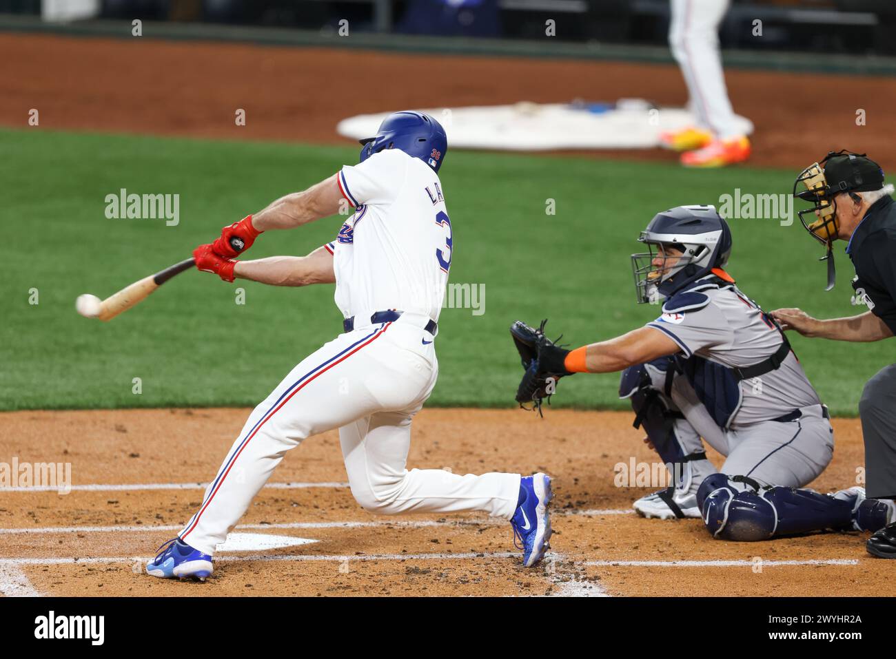 Arlington, Texas, USA. 6th Apr, 2024. Texas Rangers outfielder Wyatt ...