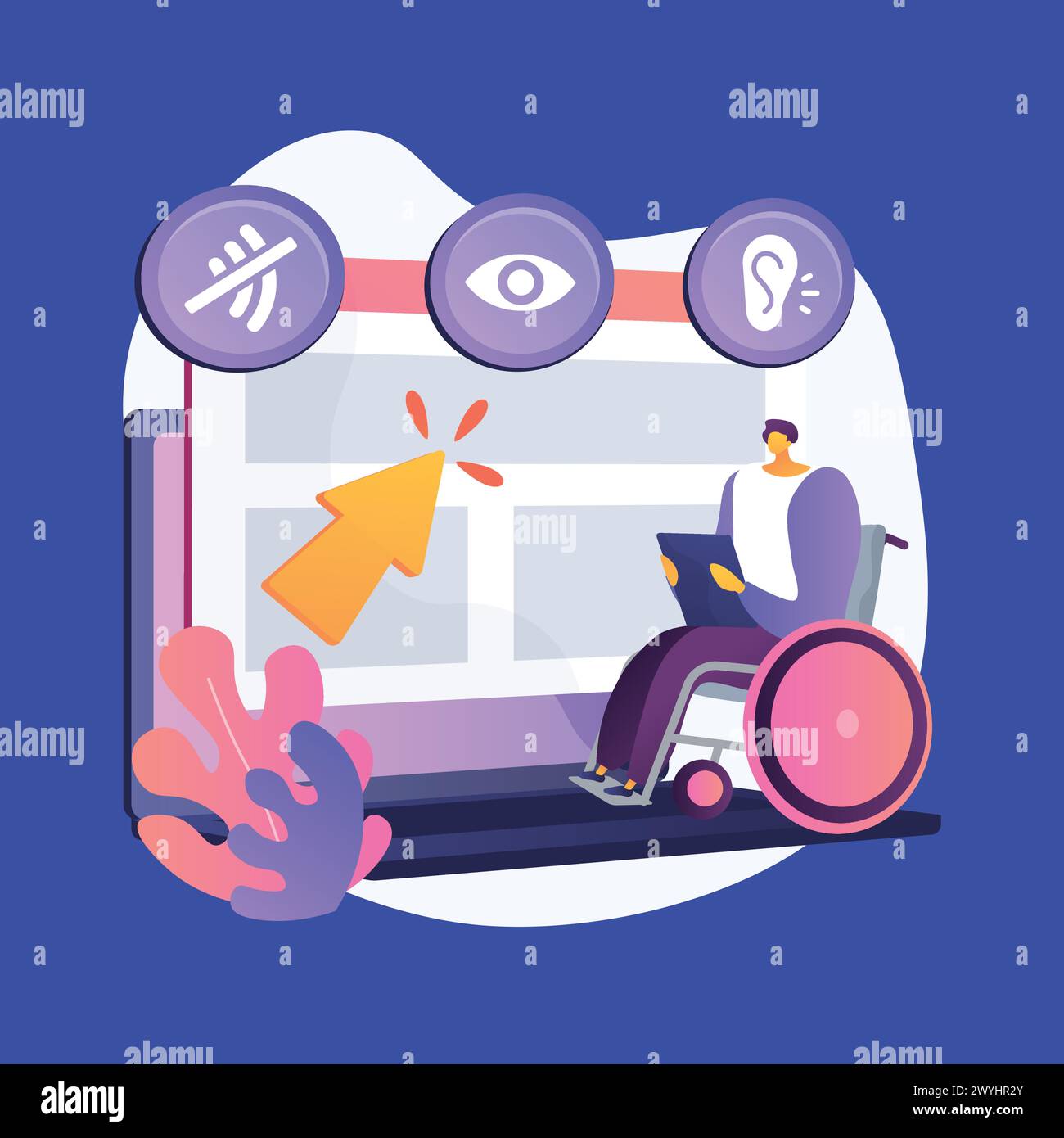 web accessibility program abstract concept illustration Stock Vector Image & Art - Alamy