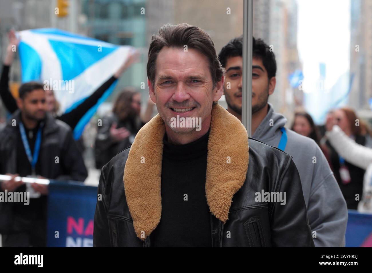 New York, United States. 06th Apr, 2024. Actor Dougray Scott marches on ...