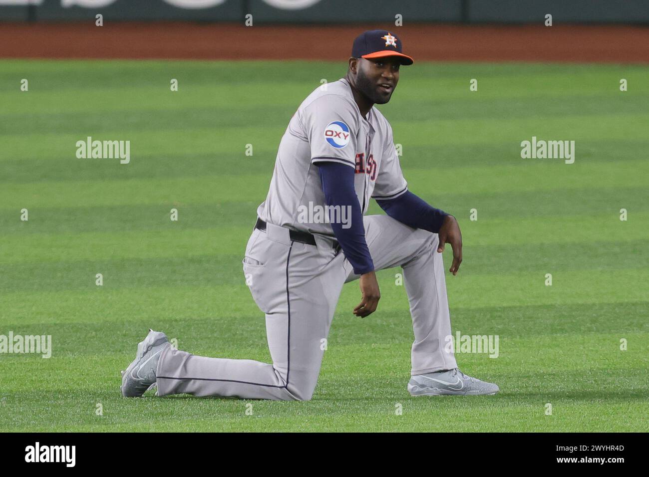 Arlington, Texas, USA. 6th Apr, 2024. Houston Astros outfielder Yordan ...
