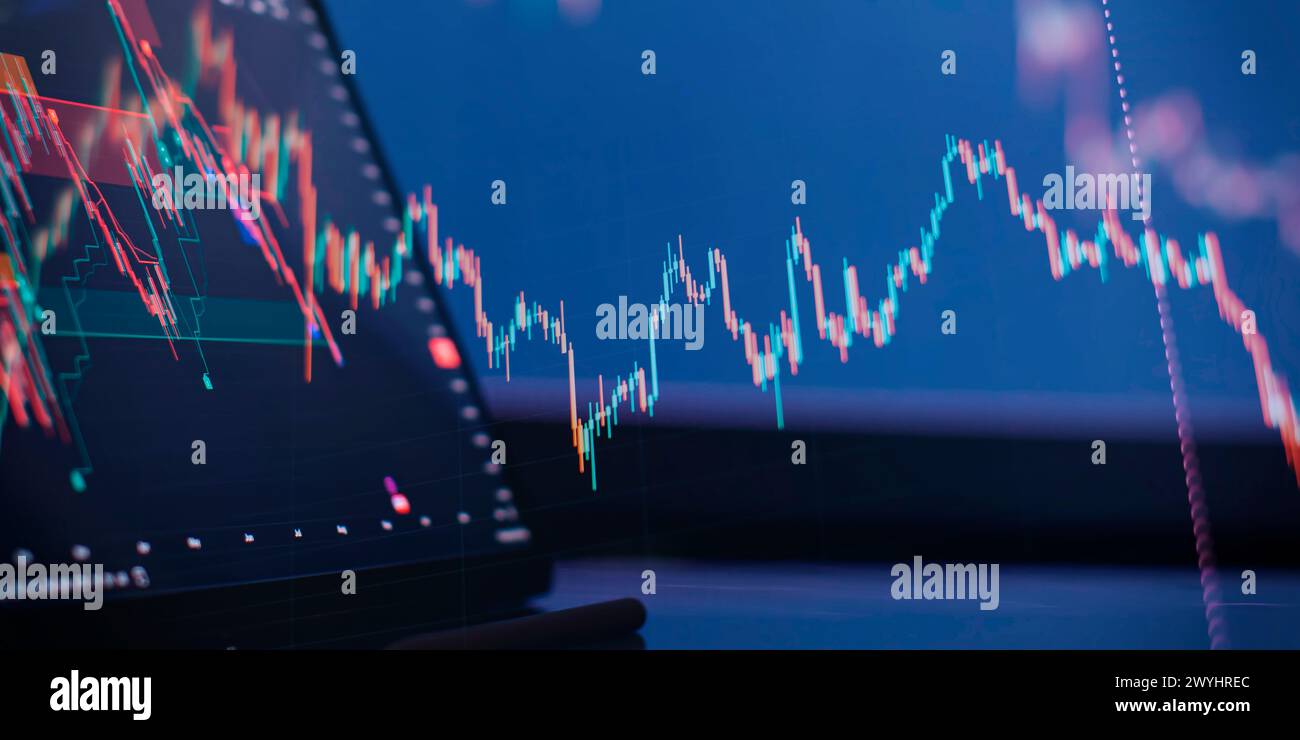 Technical analysis on the monitor of a computer. Fundamental and ...