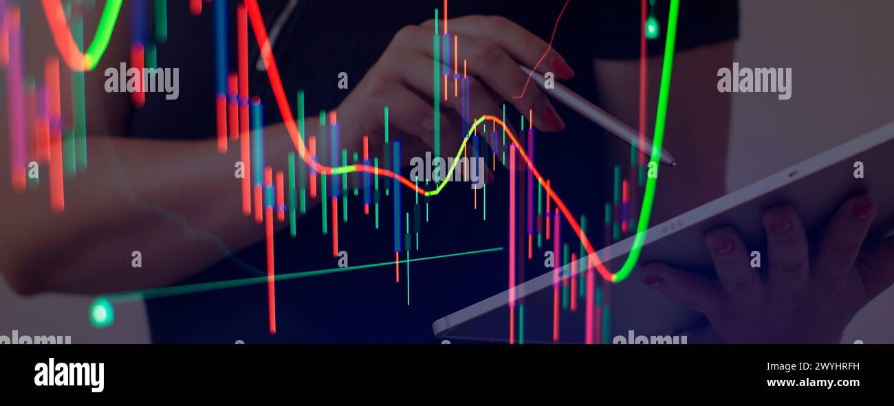 Technical analysis on the monitor of a computer. Fundamental and ...