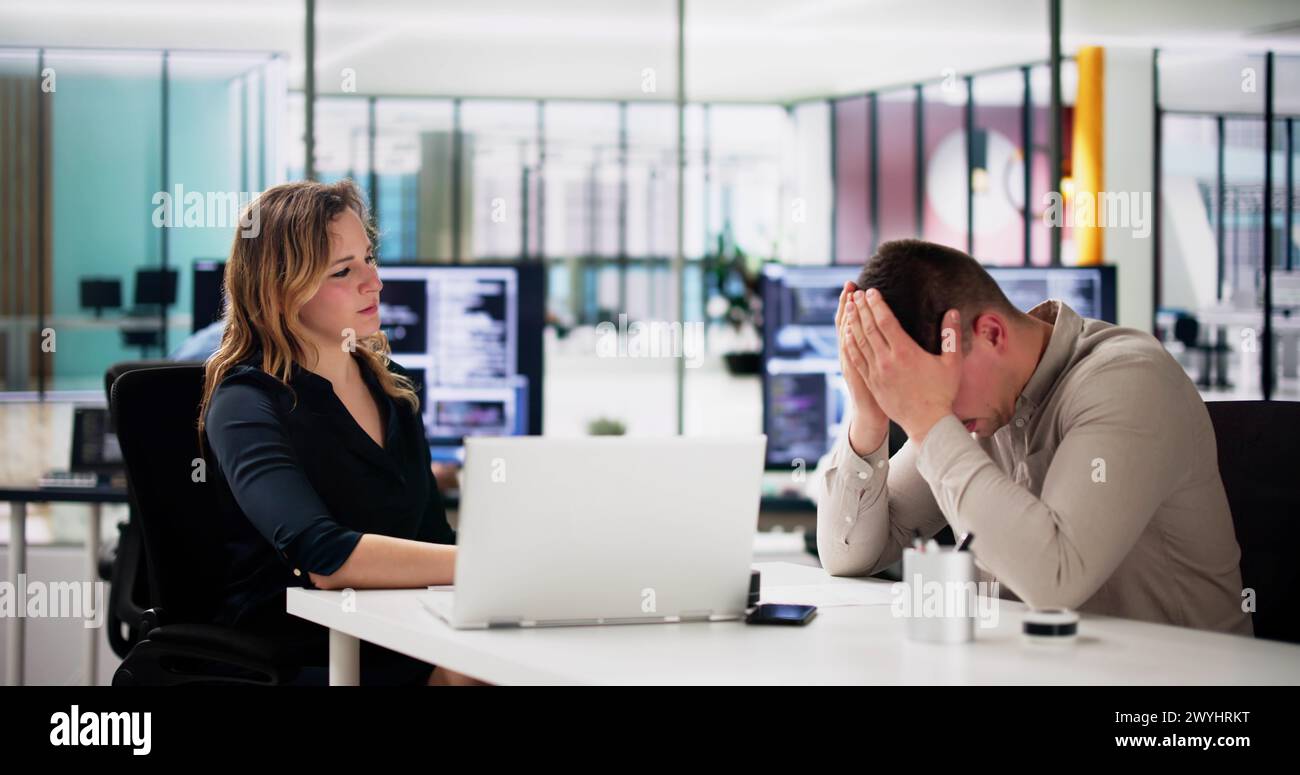 Disciplinary Meeting Or Interview Fail In Office Stock Photo - Alamy