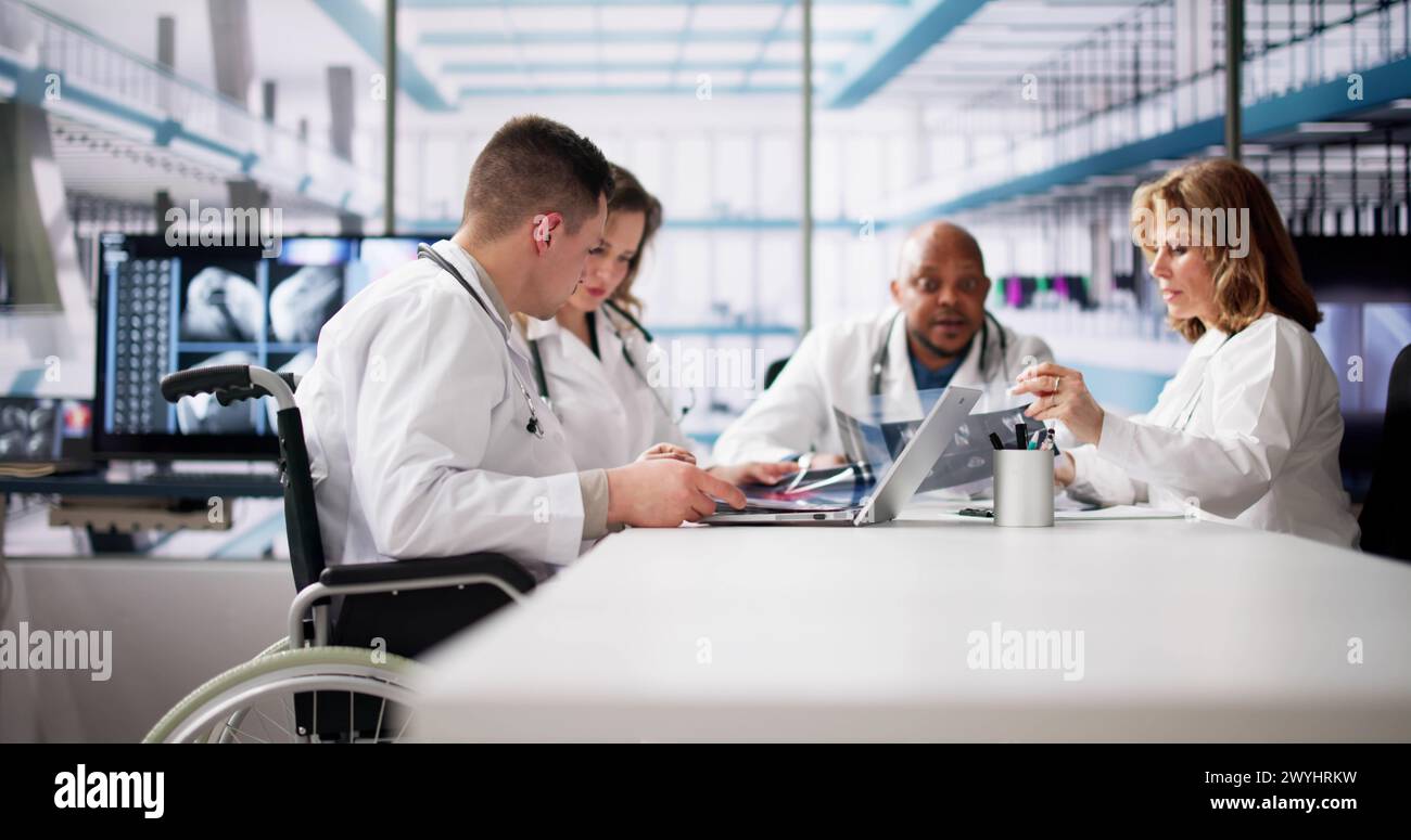 Medical Doctor Training Meeting. Healthcare Group In Hospital Stock ...