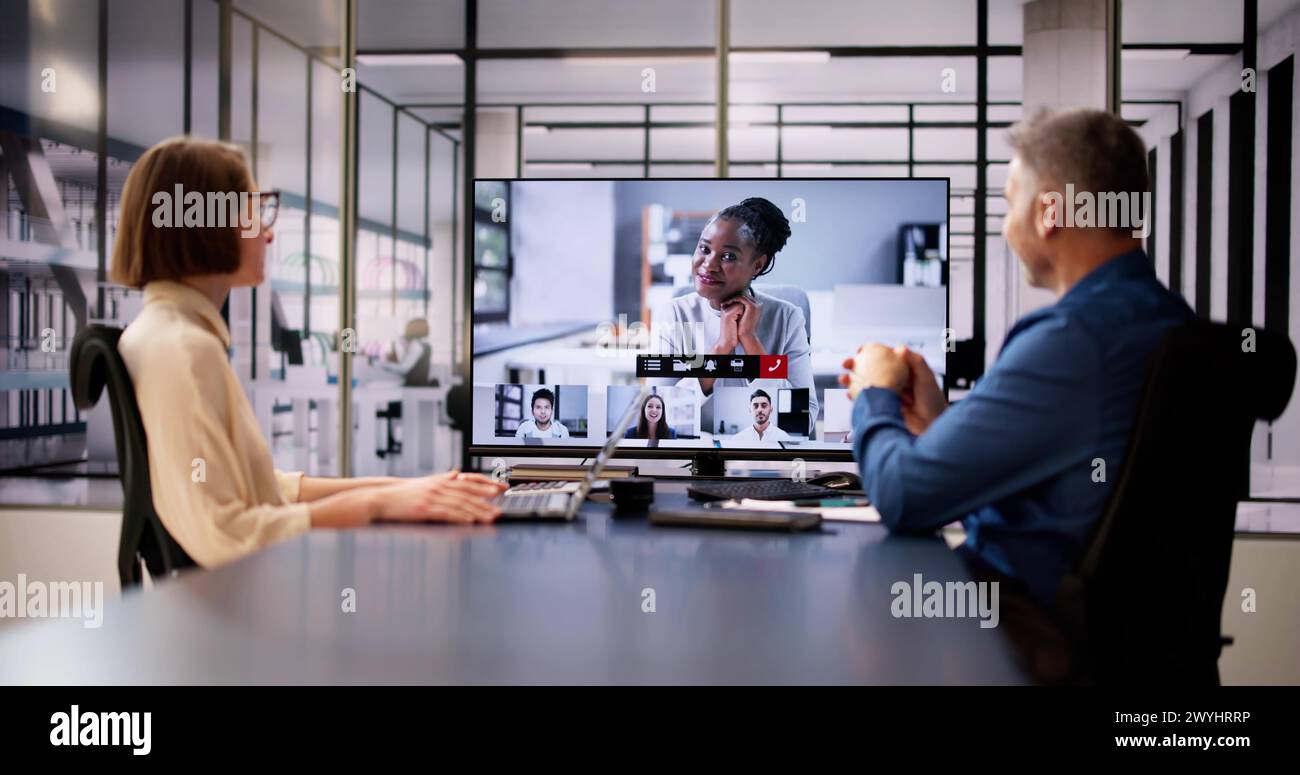 Online Video Conference Job Interview Meeting Call Stock Photo - Alamy