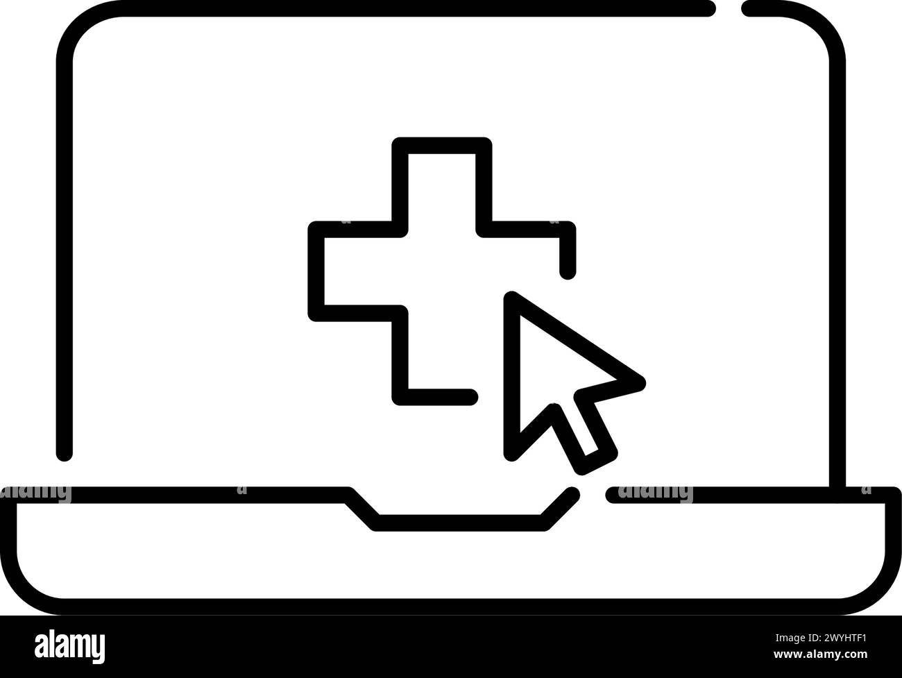 Telemedicine icon mouse pointer hi-res stock photography and images - Alamy