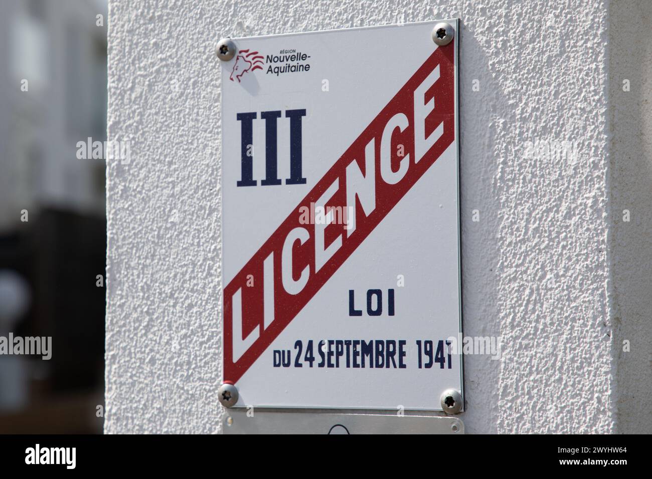 Bordeaux , France - 04 04 2024 : Licence III text french sign logo ...