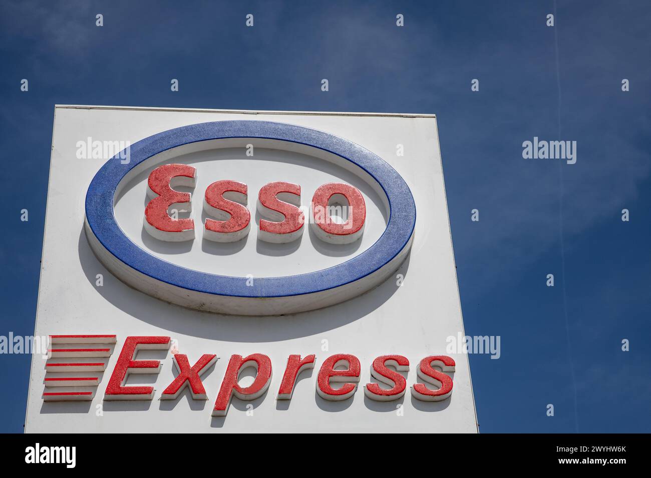 Bordeaux , France - 04 04 2024 : Esso gas station ExxonMobil American ...