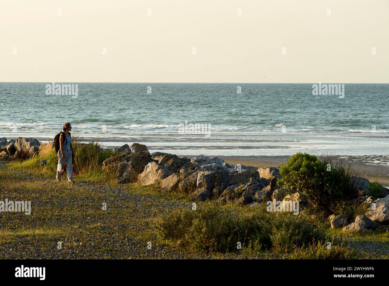 Beach, pharo and cabins in Petit-Fort Philippe nearby Gravelines La ...