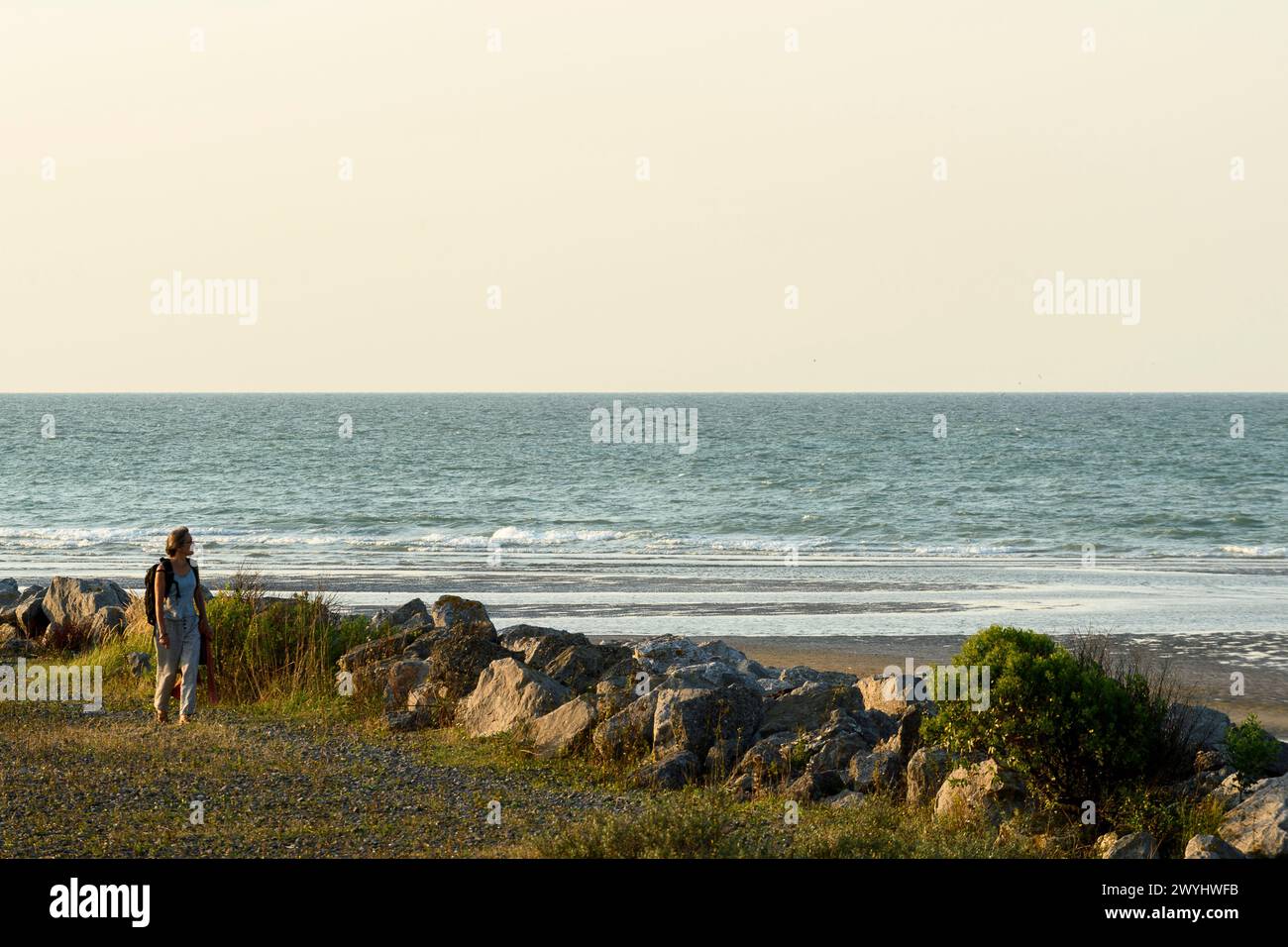 Beach, pharo and cabins in Petit-Fort Philippe nearby Gravelines La ...