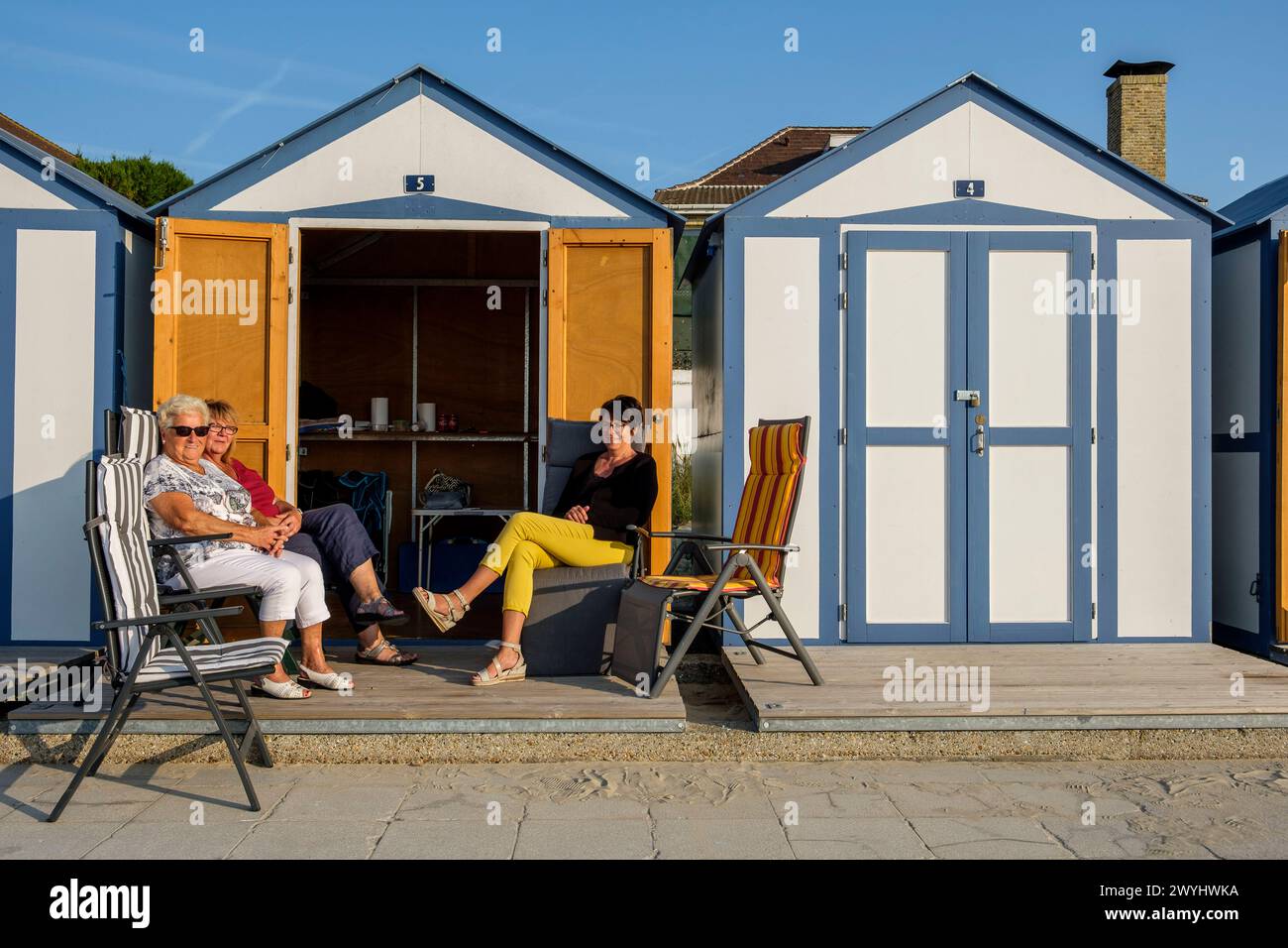 Beach, pharo and cabins in Petit-Fort Philippe nearby Gravelines La ...