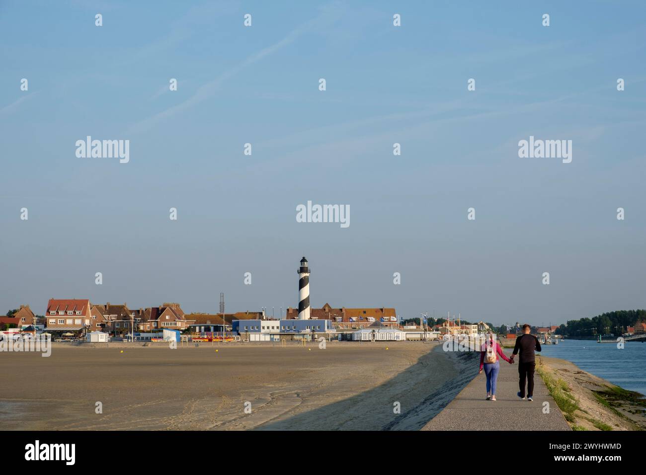 Beach, pharo and cabins in Petit-Fort Philippe nearby Gravelines La ...