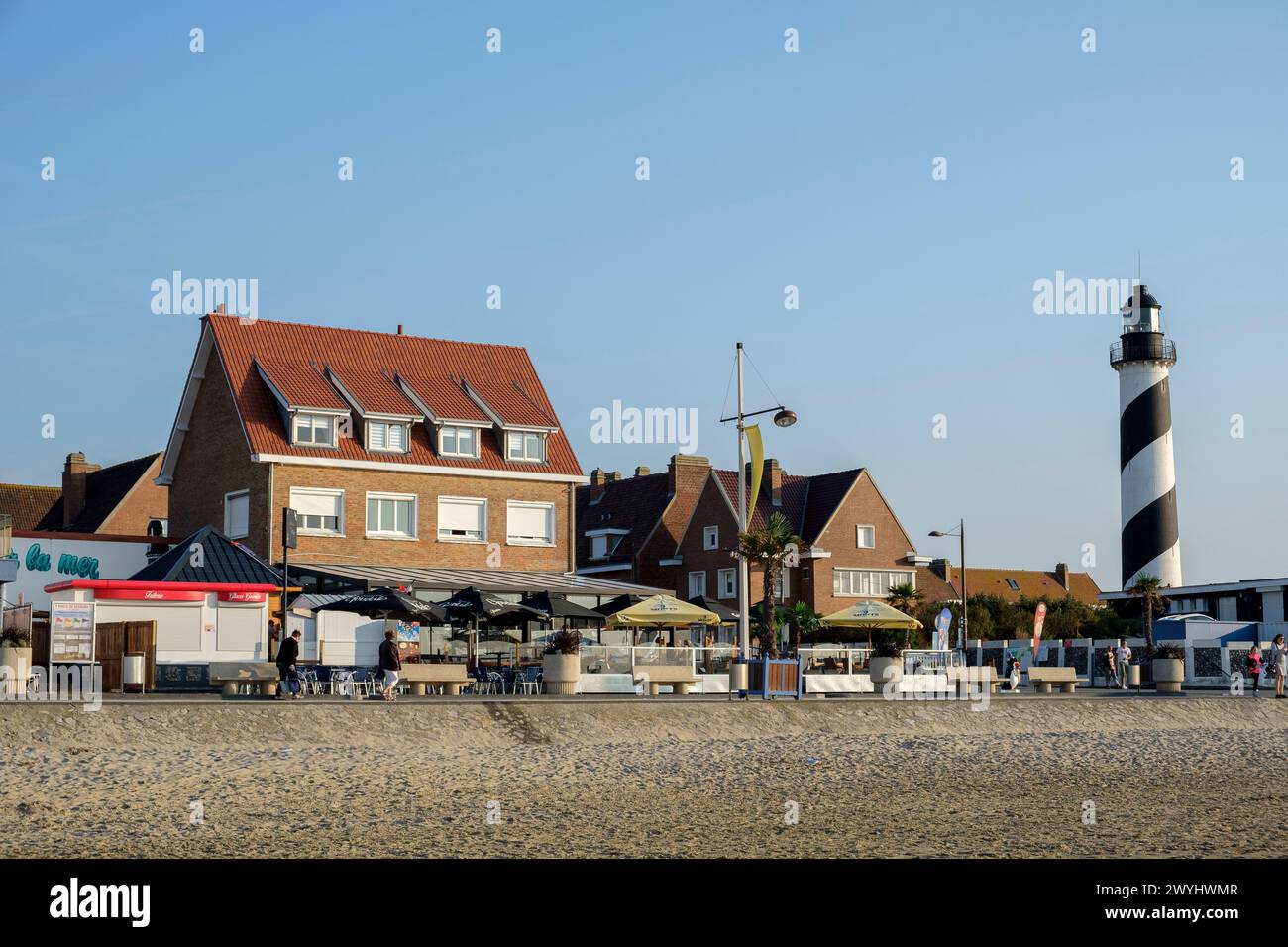 Beach, pharo and cabins in Petit-Fort Philippe nearby Gravelines La ...