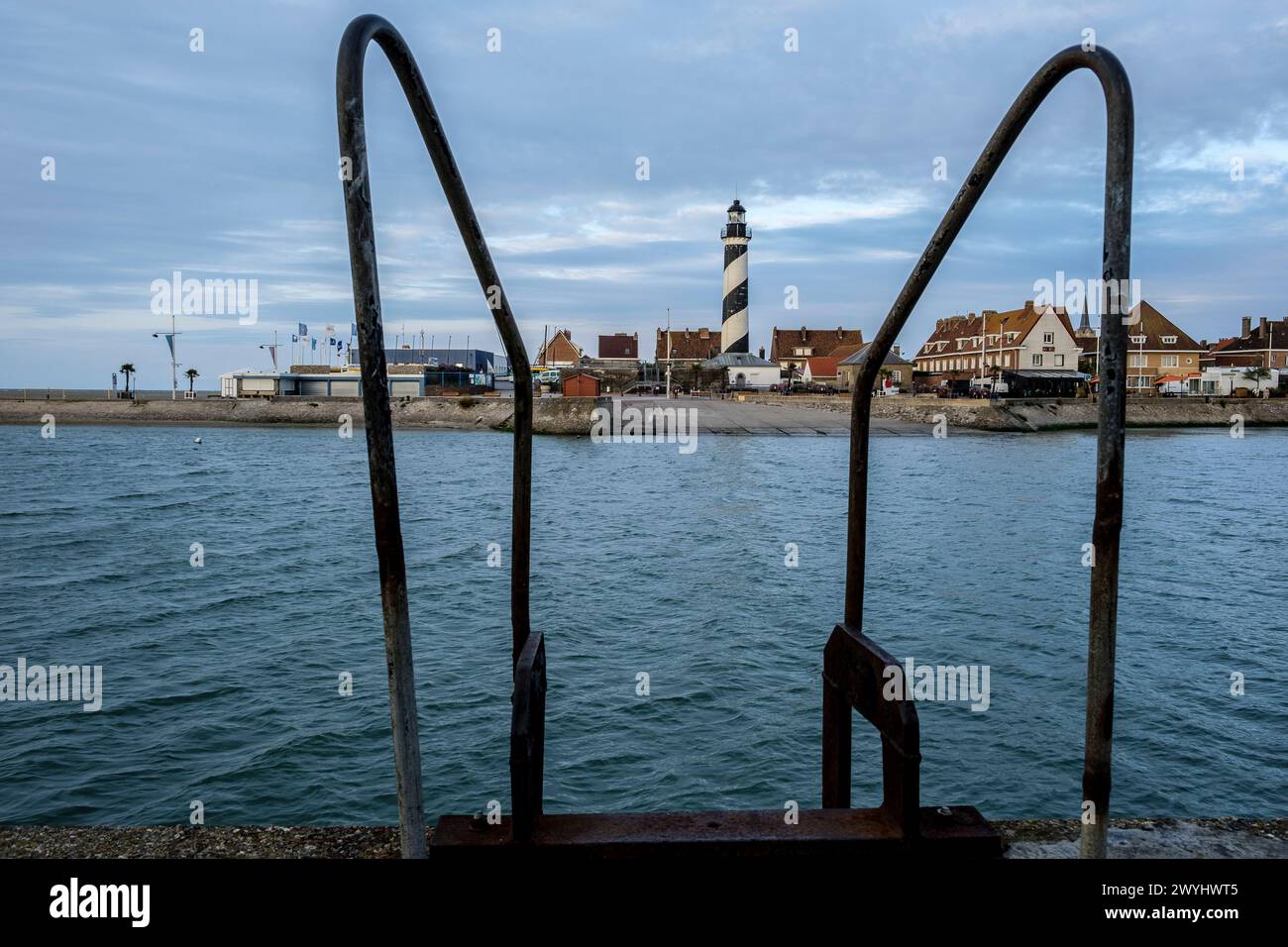 Beach, pharo and cabins in Petit-Fort Philippe nearby Gravelines La ...