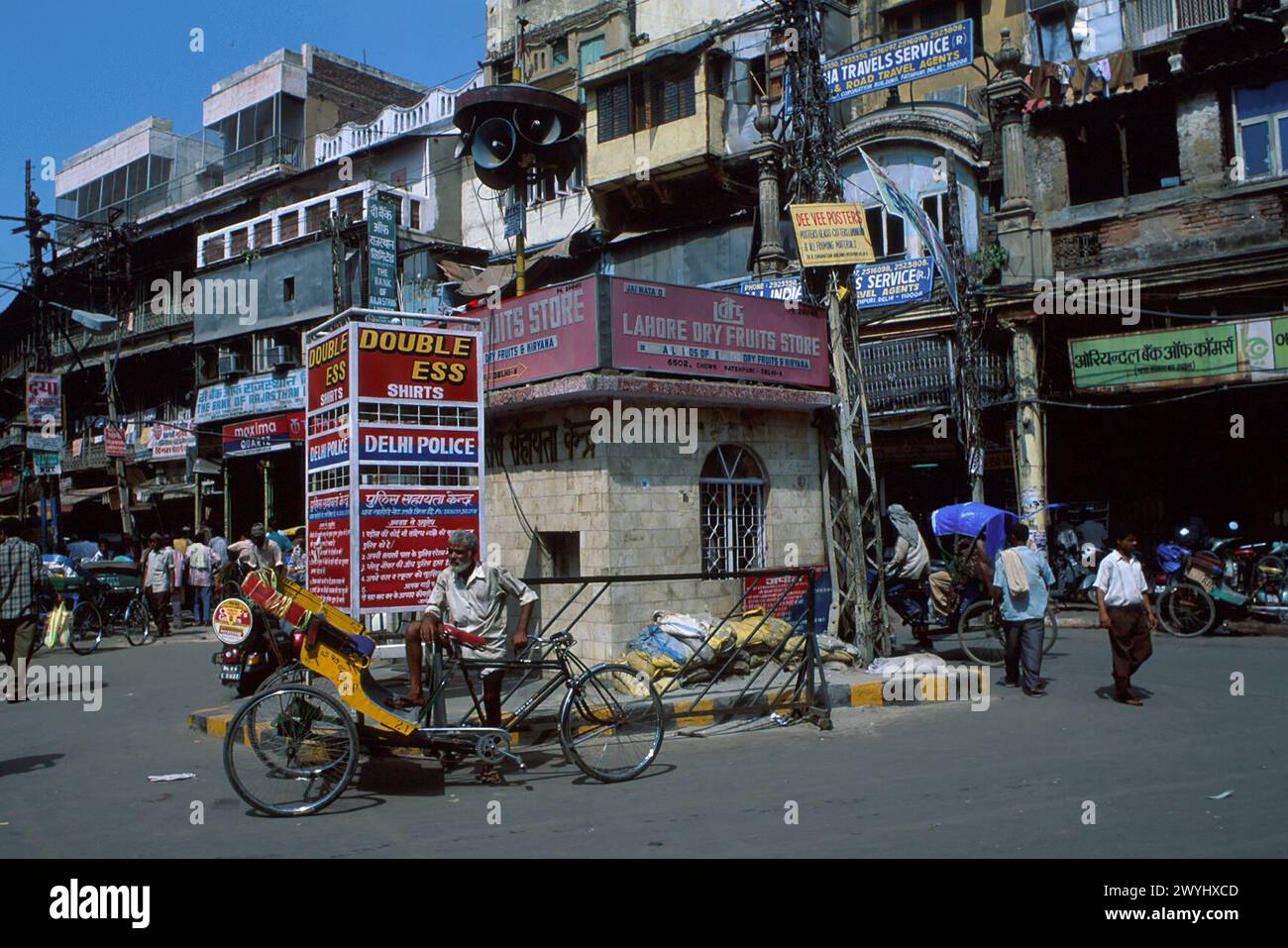 Street scene, taken in 1999, Old Delhi district, New Delhi, India Stock ...