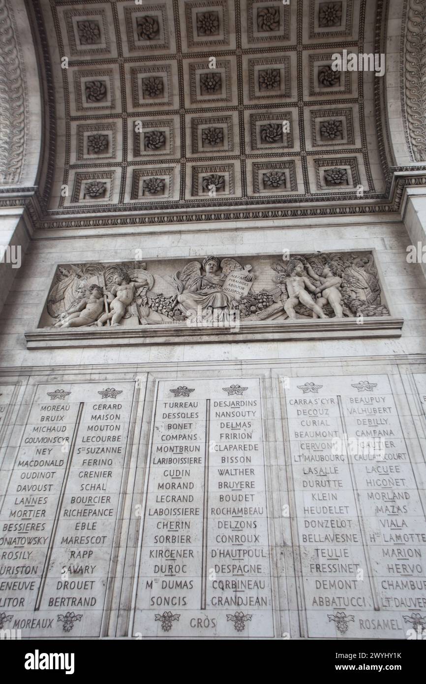 The Triumphal Arch commemorates the French Revolution, the Napoleonic ...