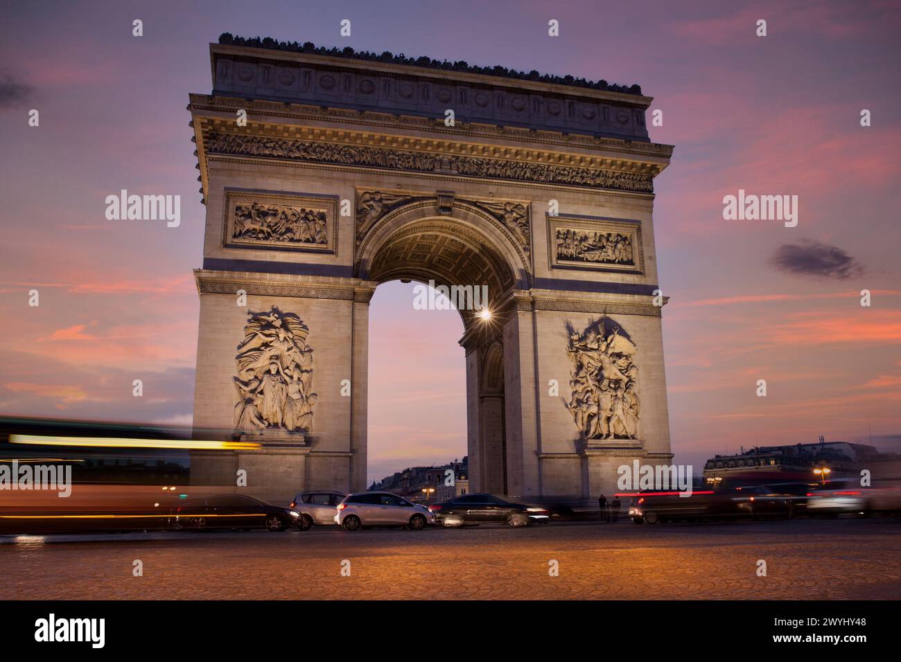 The Triumphal Arch commemorates the French Revolution, the Napoleonic ...