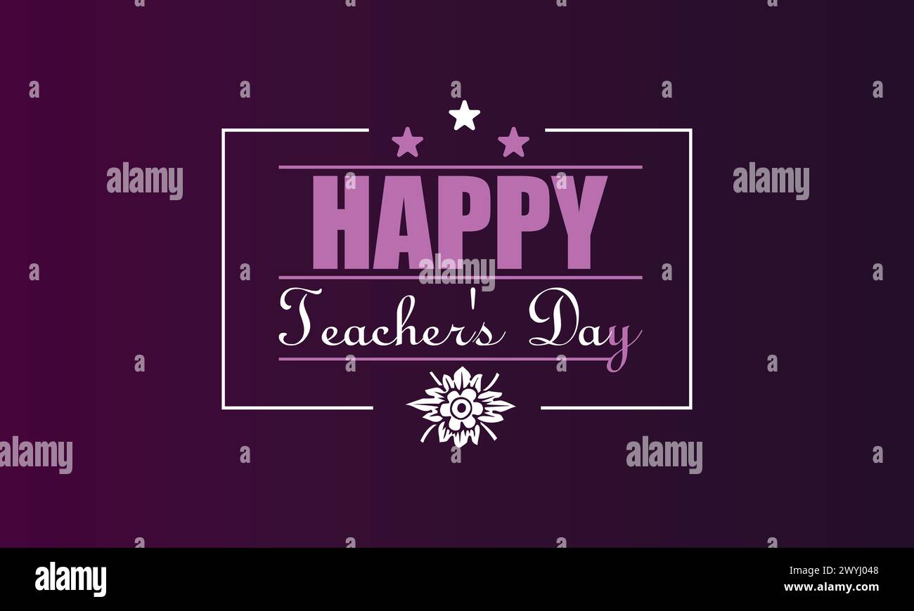 Happy Teachers Day Tribute Inspiring Text Designs Stock Vector Image ...