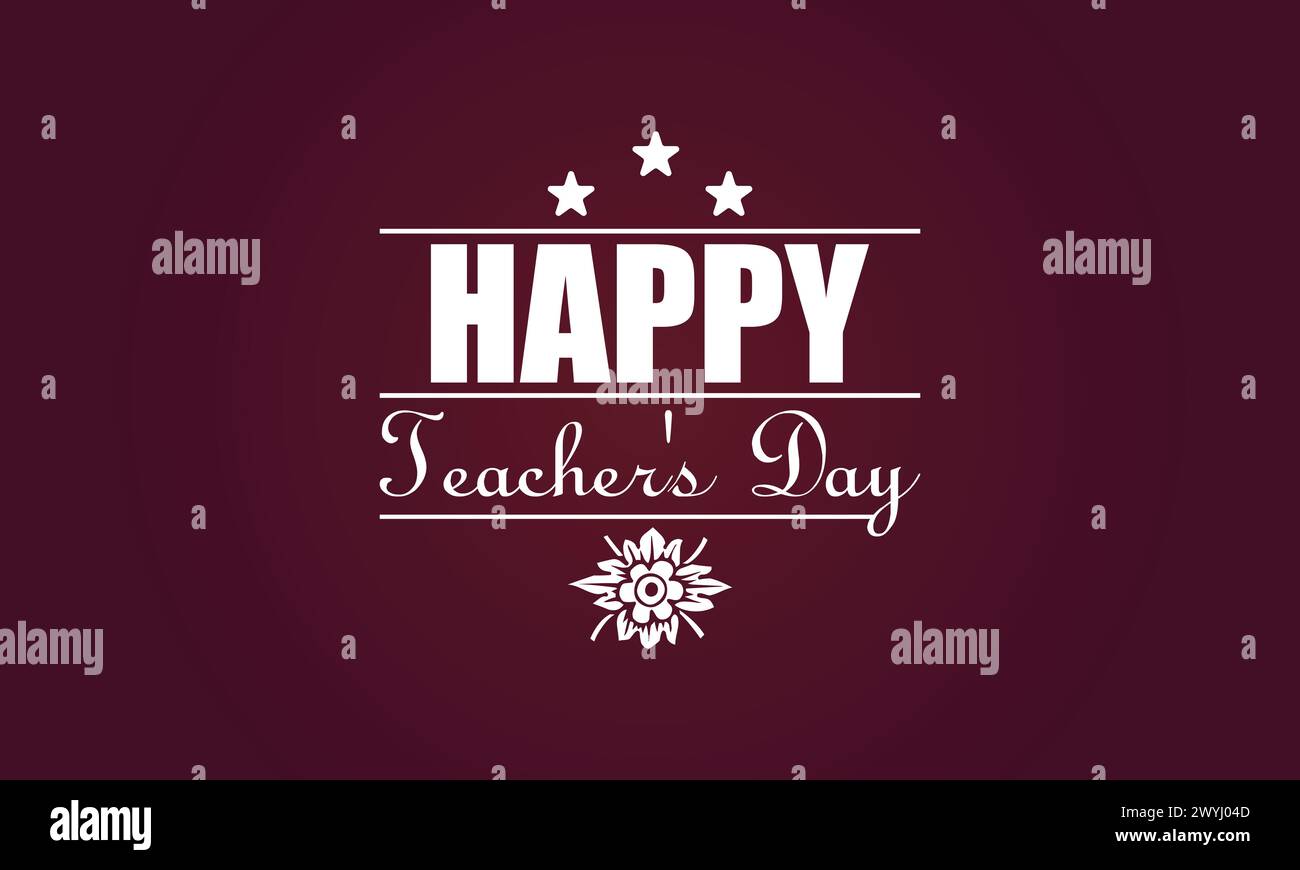 Happy Teachers Day Tribute Inspiring Text Designs Stock Vector Image ...