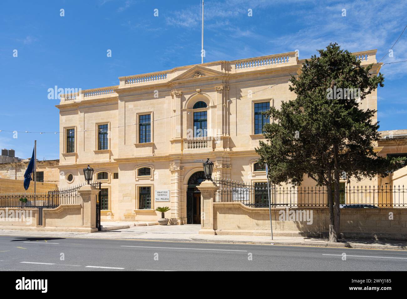 Malta, April 03, 2024. exterior view of the Police Headquarters ...