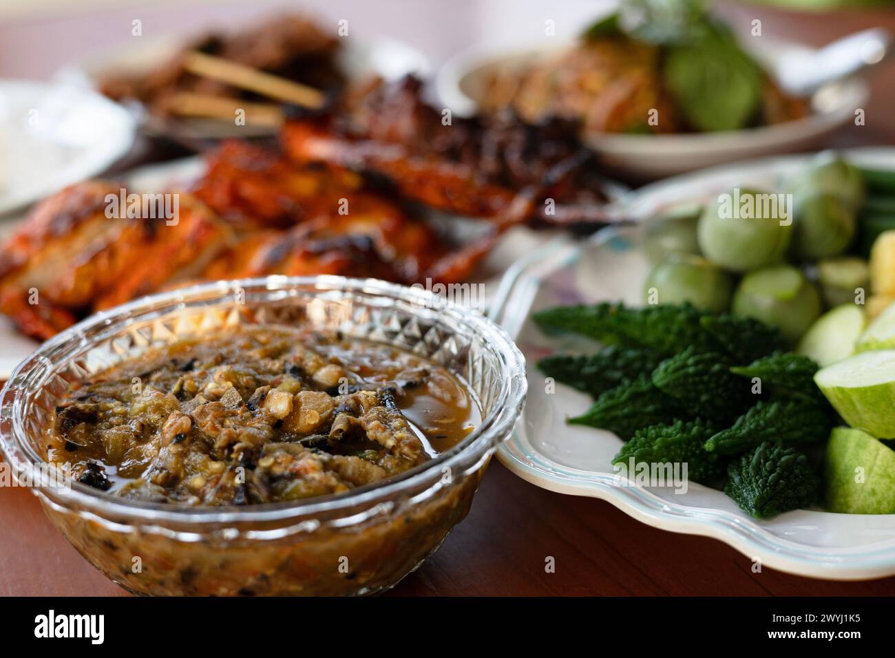 Local Thai food for people in the central region of Thailand. Spicy ...