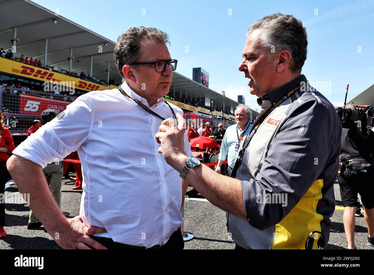Suzuka, Japan. 07th Apr, 2024. (L to R): Nicholas Tombazis (GRE) FIA ...