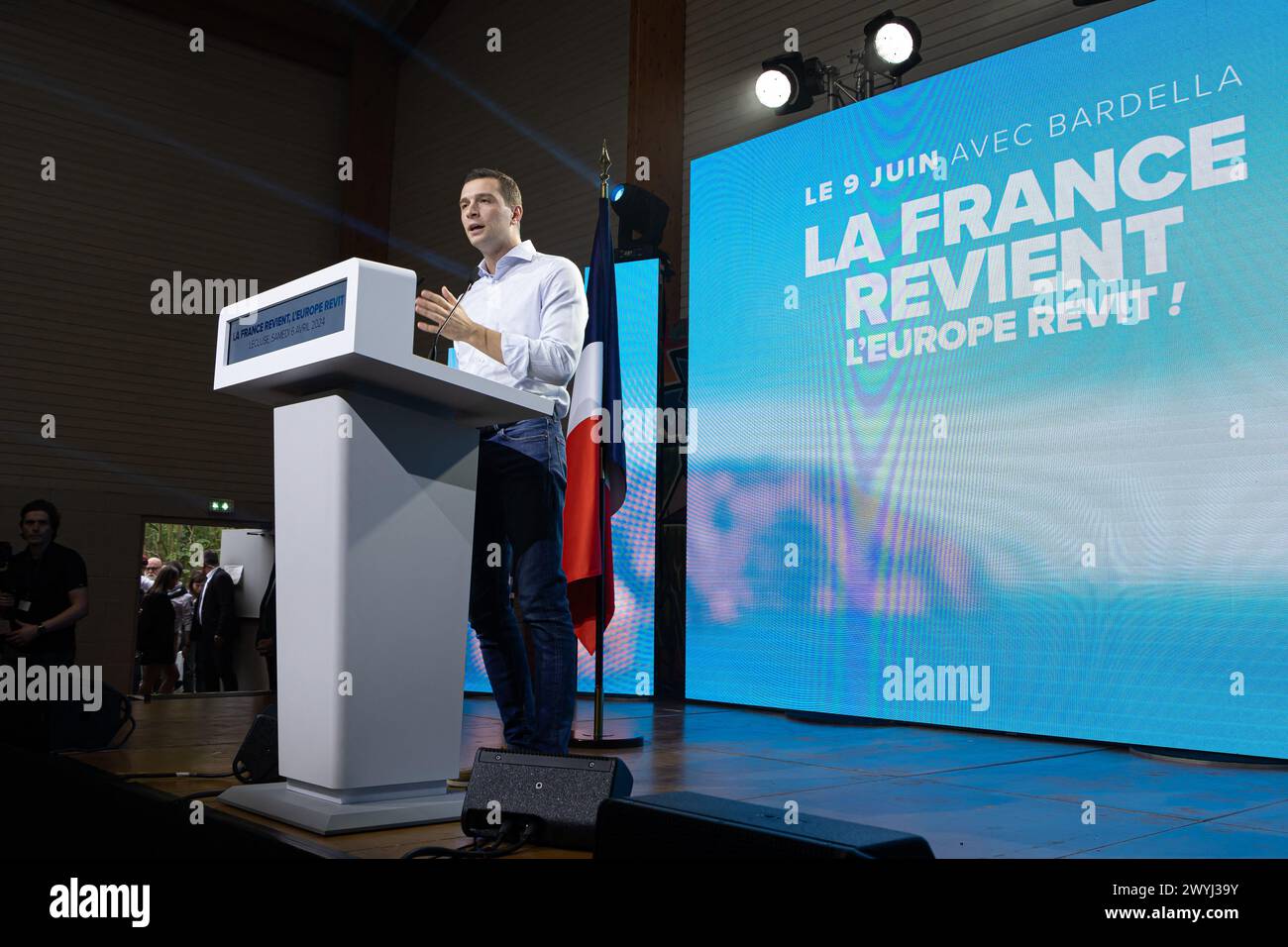 Lecluse, France. 06th Apr, 2024. French far-right Rassemblement ...