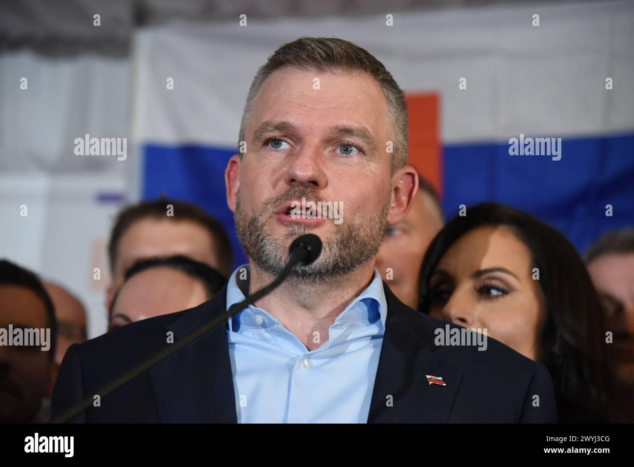 Bratislava, Slovakia. 07th Apr, 2024. Peter Pellegrini, current speaker ...