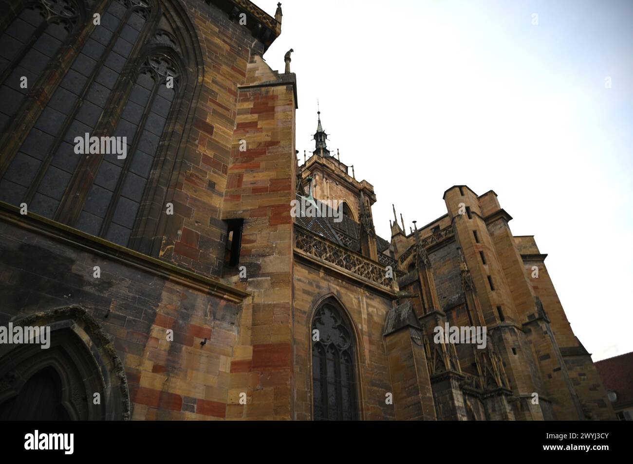 Landscape with scenic view of the Gothic style Église Saint-Martin a ...
