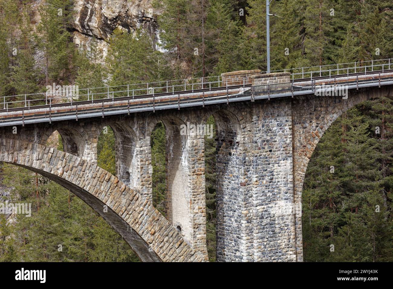 Panoramatic views of Wiesen Viaduct from south view point Stock Photo ...