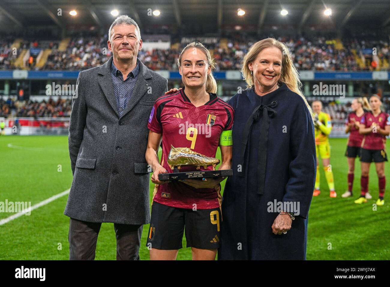 Leuven, Belgium. 05th Apr, 2024. Tessa Wullaert (9) of Belgium ...