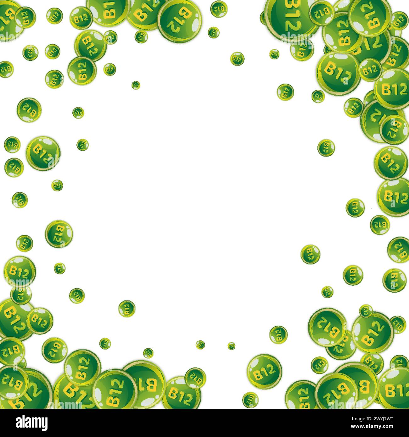 Vitamin B12 messy round pills. Beauty treatment and nutrition skin care ...